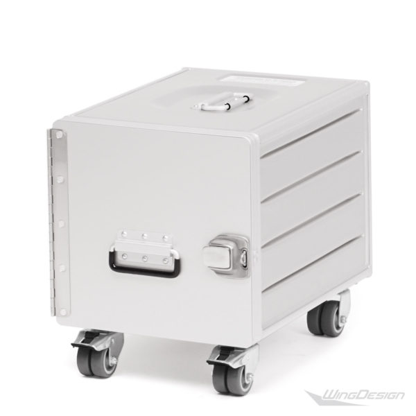 Bord Box M mit Rollen, silber | 35,5 cm - wingdesign.com