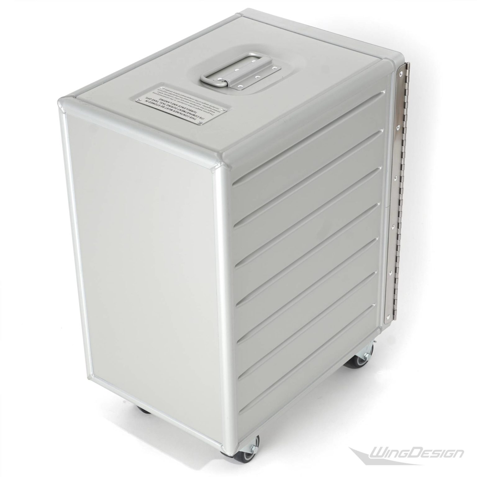 Bord Box XL als Rollcontainer-Bausatz, silber | 53,5 cm - wingdesign.com